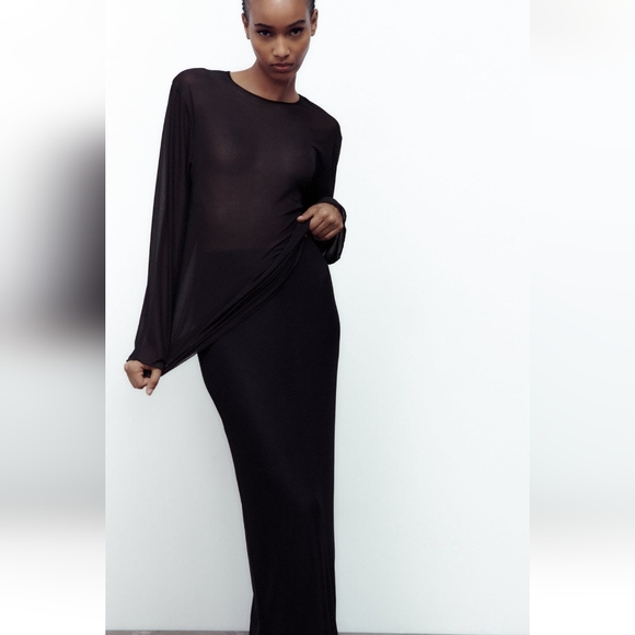 Zara | Tops | Zara Semi Sheer Top | Poshmark